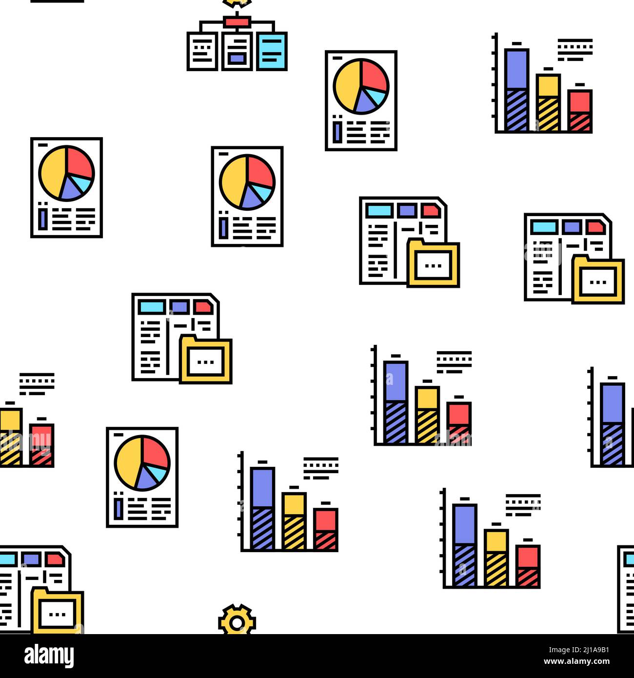 Analyze Infographic Vector Seamless Pattern Stock Vector Image & Art ...