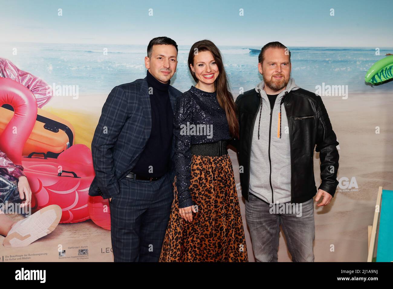 Berlin, Germany. 23rd Mar, 2022. Arnel Taci (l-r), Julia Hartmann and ...