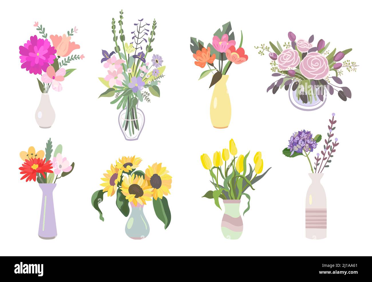 Wild herb bouquet colorful Stock Vector Images - Alamy