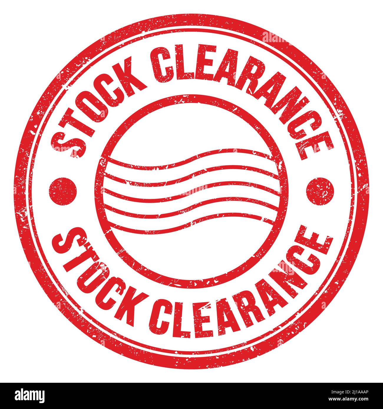STOCK CLEARANCE word written on red round postal stamp sign Stock Photo ...