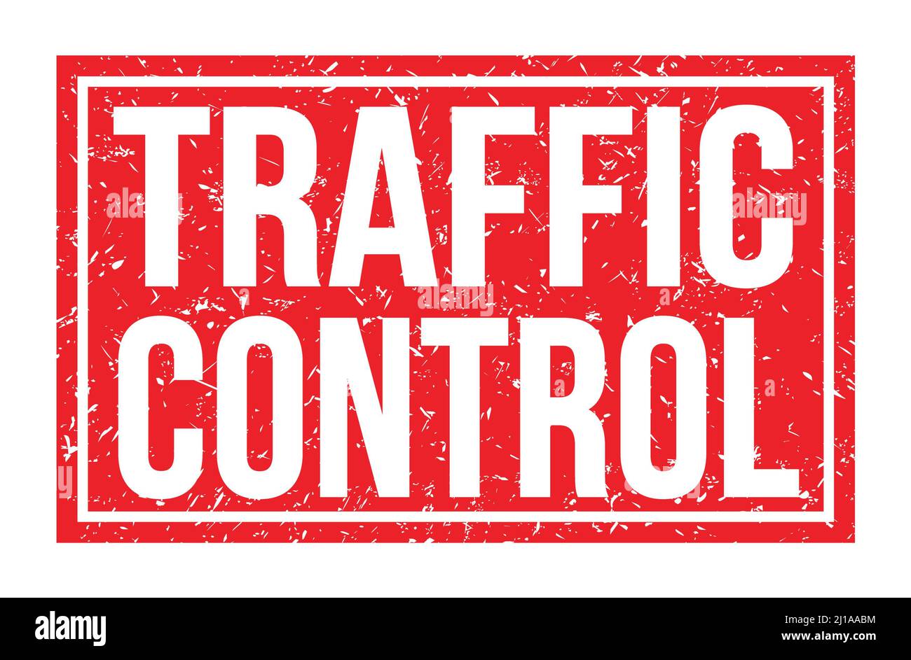 TRAFFIC CONTROL, words written on red rectangle stamp sign Stock Photo ...