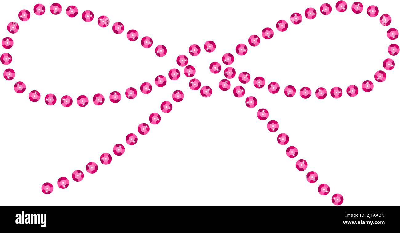 Doodle pink bow isolated Cut Out Stock Images & Pictures - Alamy