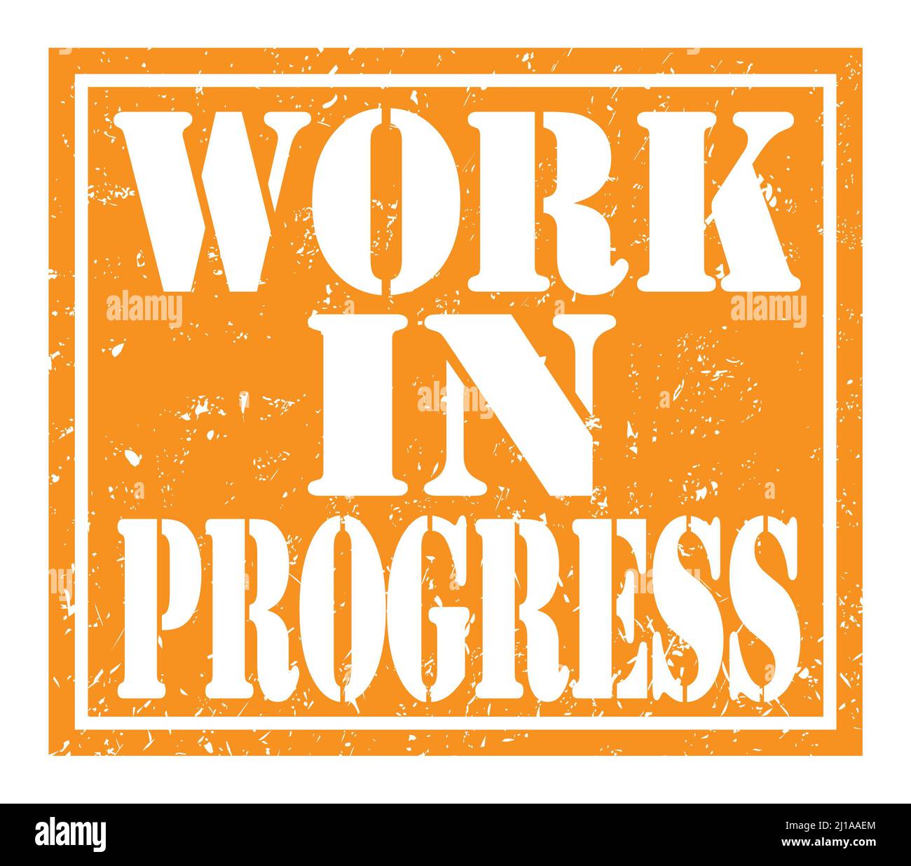 Work in progress stamp Cut Out Stock Images & Pictures - Alamy