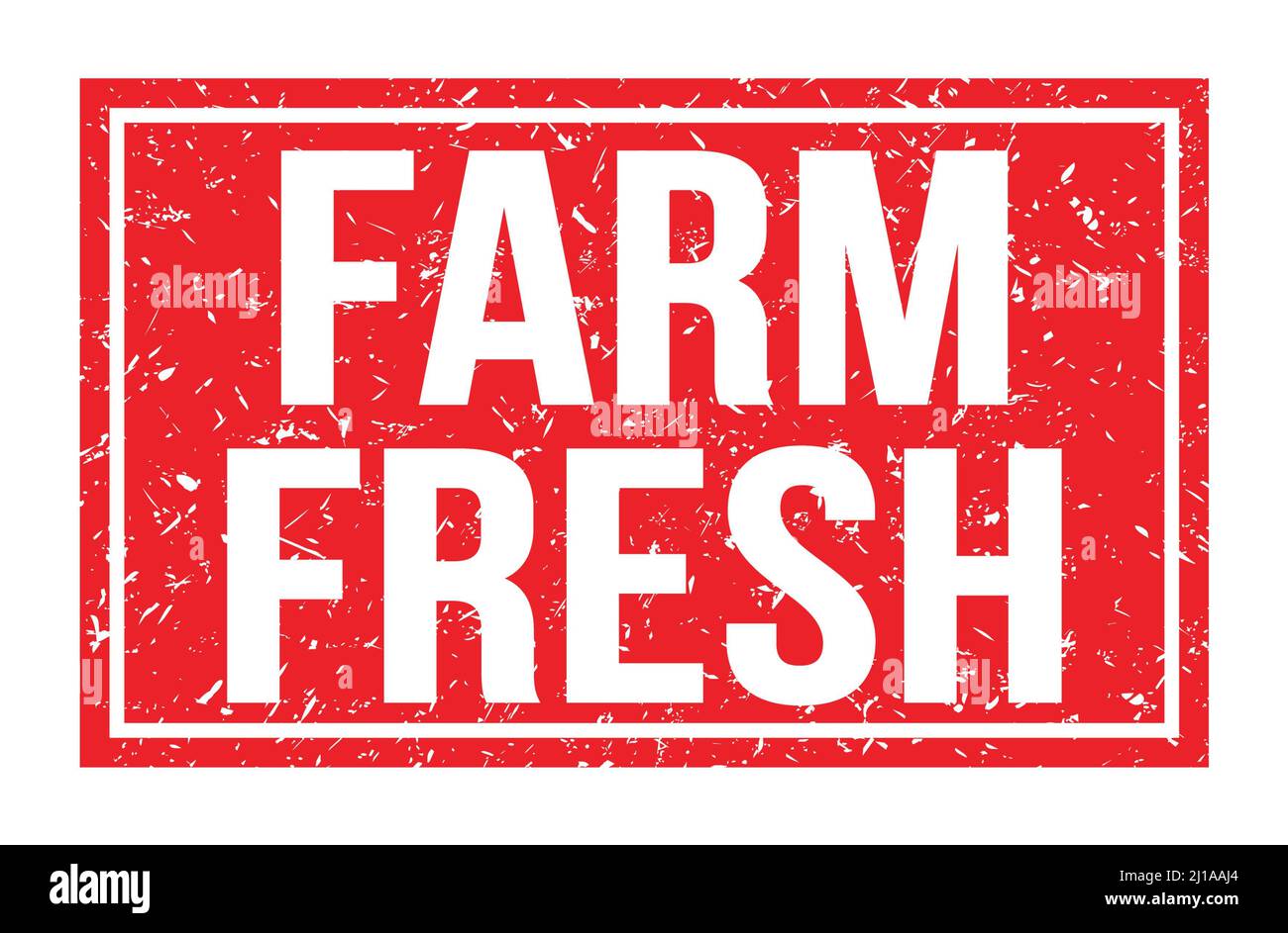 FARM FRESH, words written on red rectangle stamp sign Stock Photo - Alamy