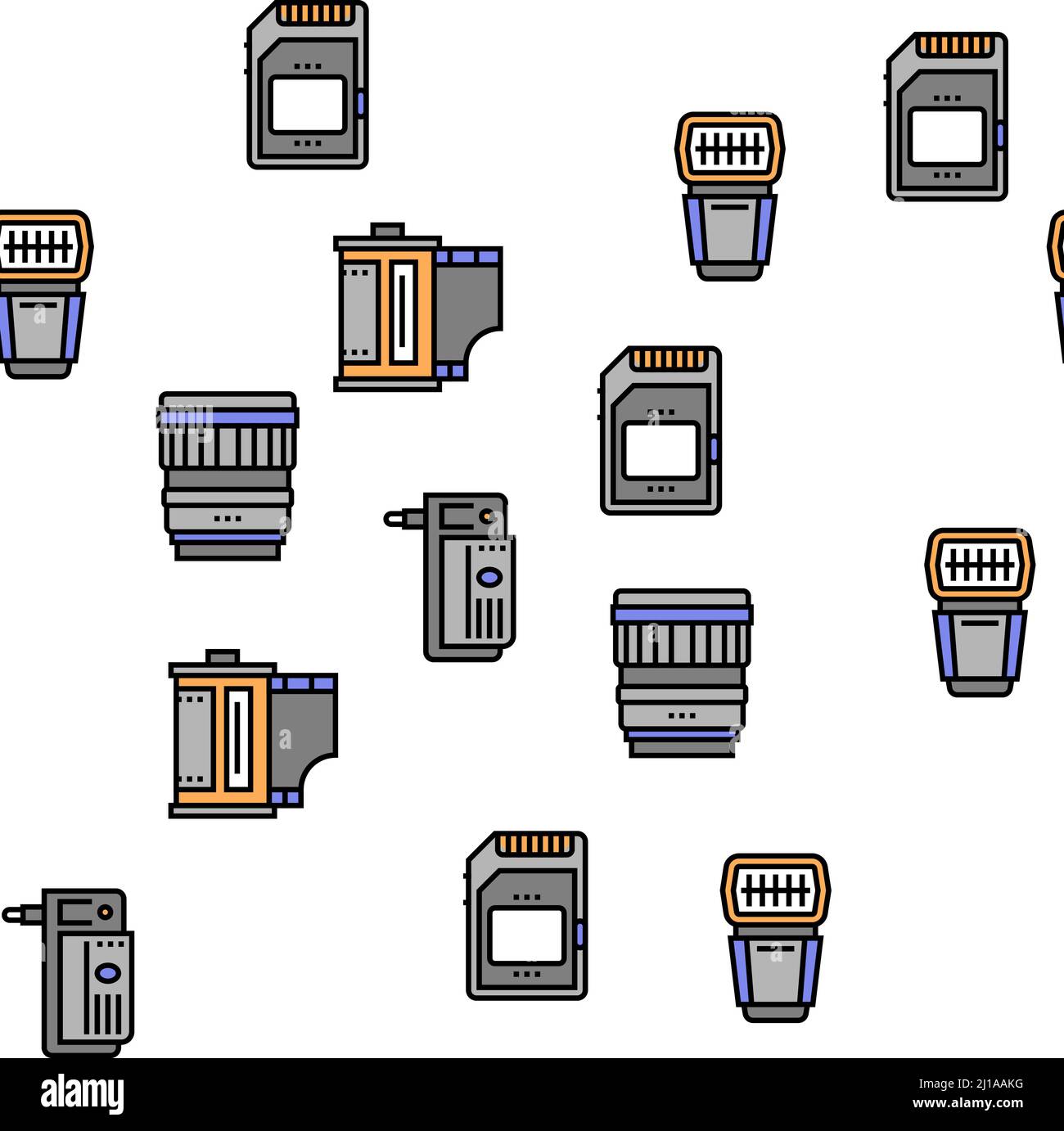 Photography Device Vector Seamless Pattern Stock Vector Image & Art - Alamy