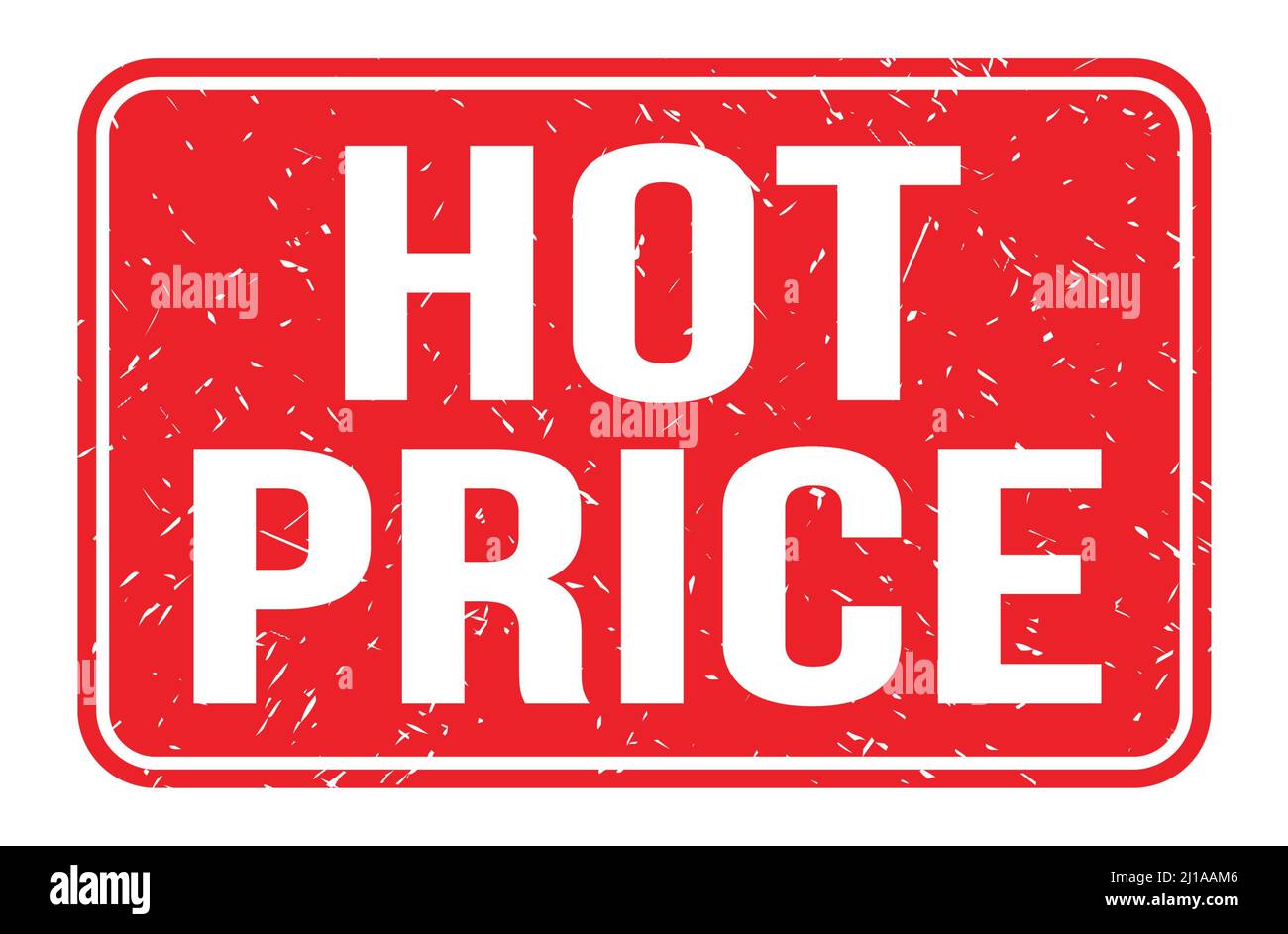 HOT PRICE, words written on red rectangle stamp sign Stock Photo - Alamy