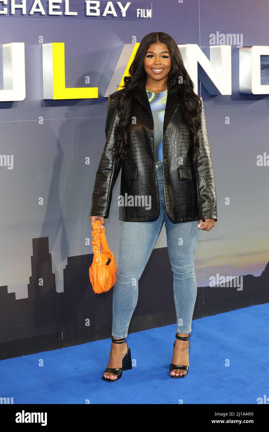 Shayna Marie attends the UK special screening of "Ambulance" in London ...