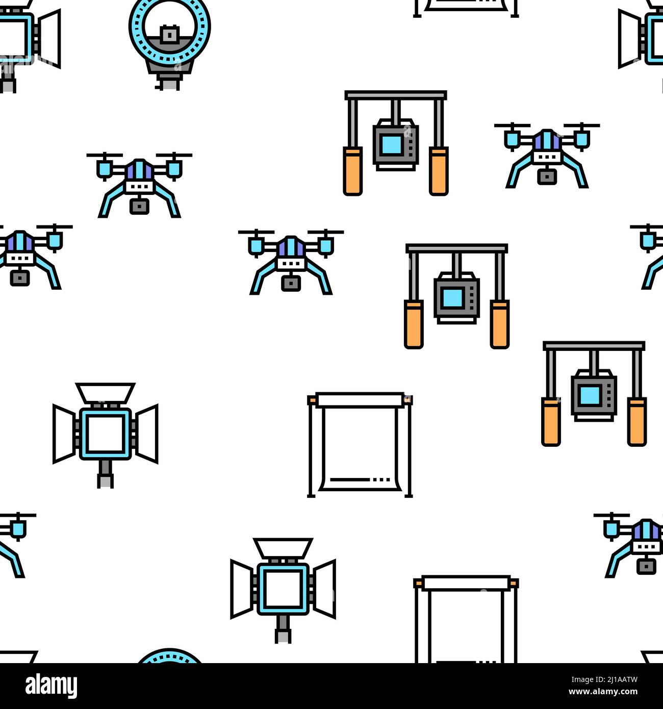 Photography Device Vector Seamless Pattern Stock Vector Image & Art - Alamy