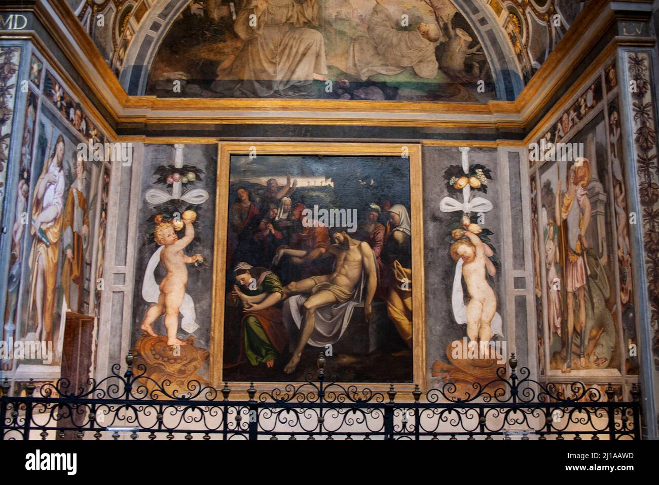 Milan, Lombardy, Italy, Europe. Church of San Maurizio al Monastero ...