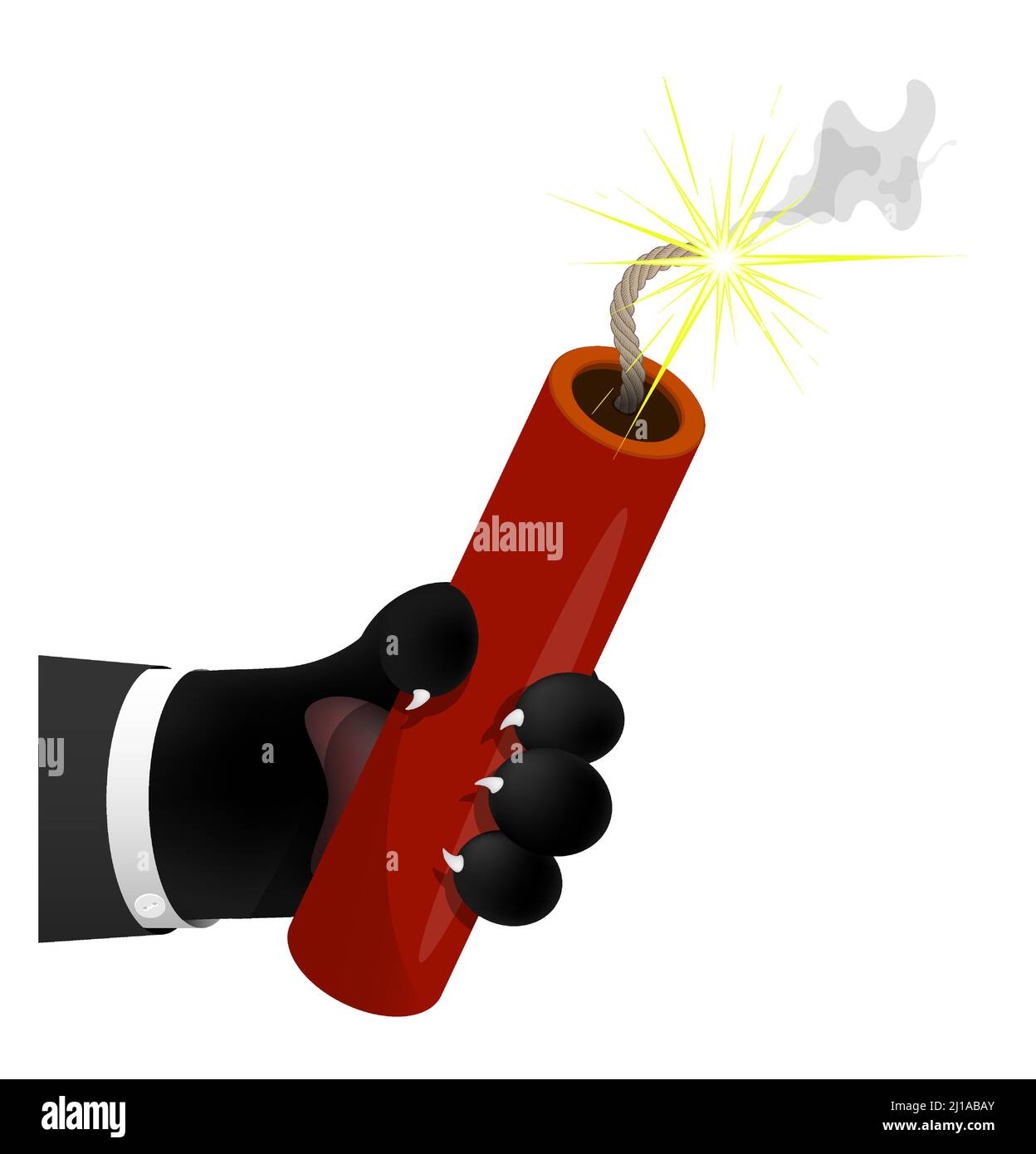 Cartoon Burning Wick