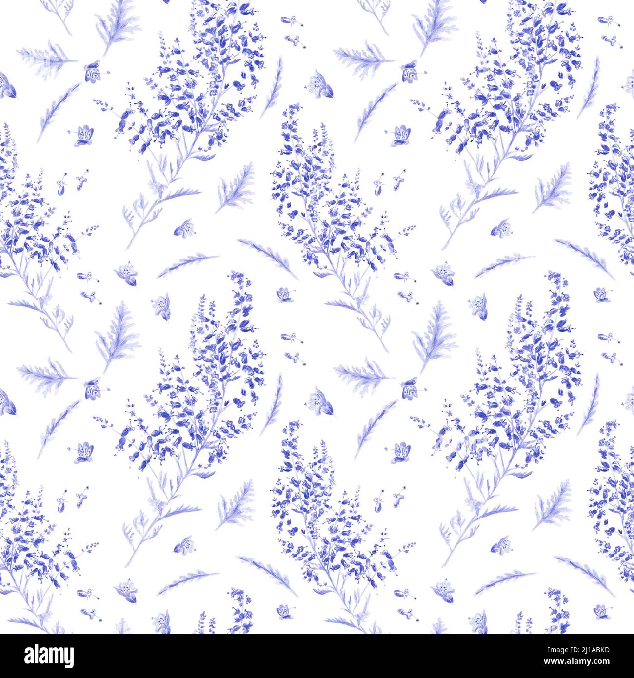 Seamless pattern lavender flowers Cut Out Stock Images & Pictures - Alamy