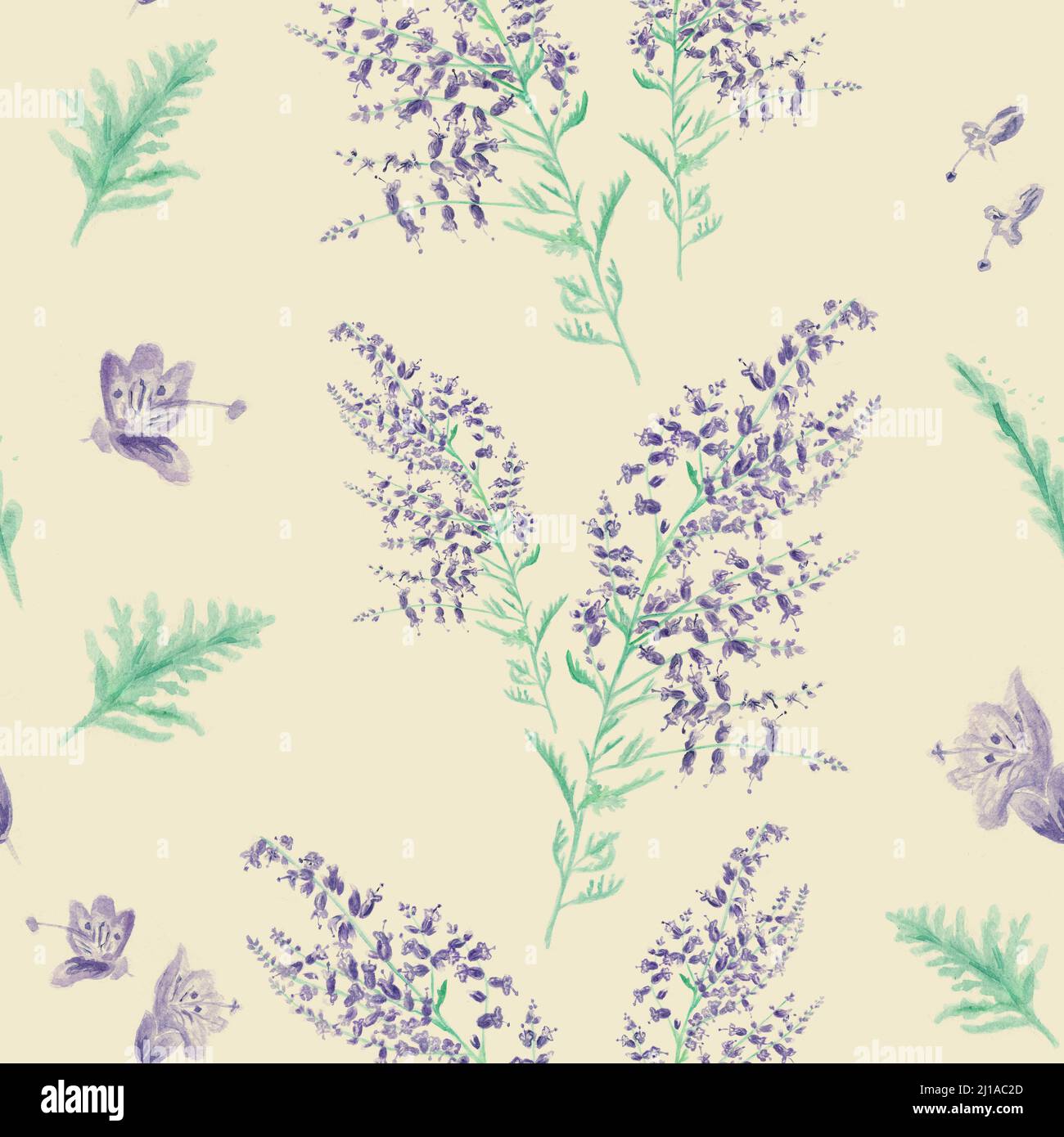 Background with lavender flowers and leaves for design Stock Photo - Alamy