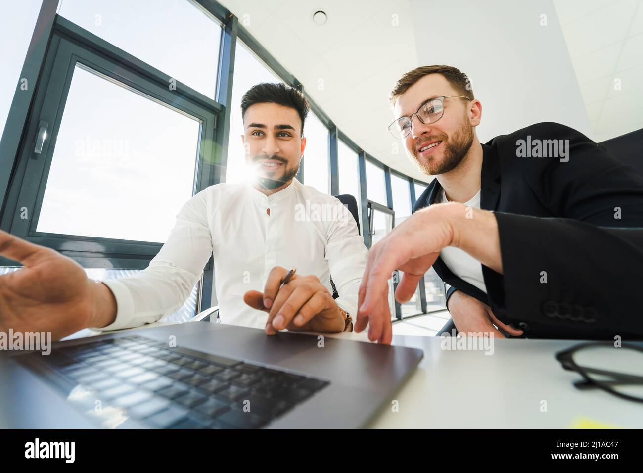 Indian male office worker team hi-res stock photography and images - Alamy