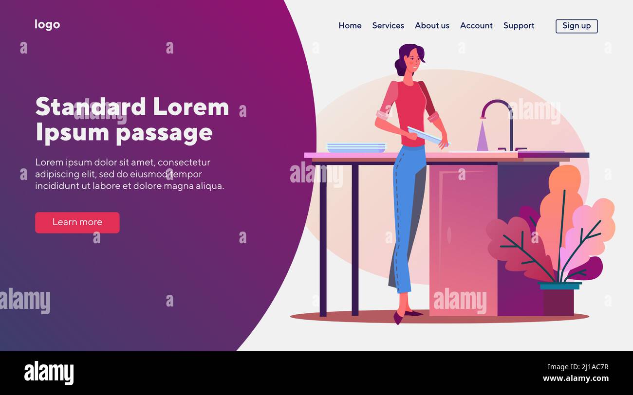 Dishwashing Stock Vector Images - Alamy