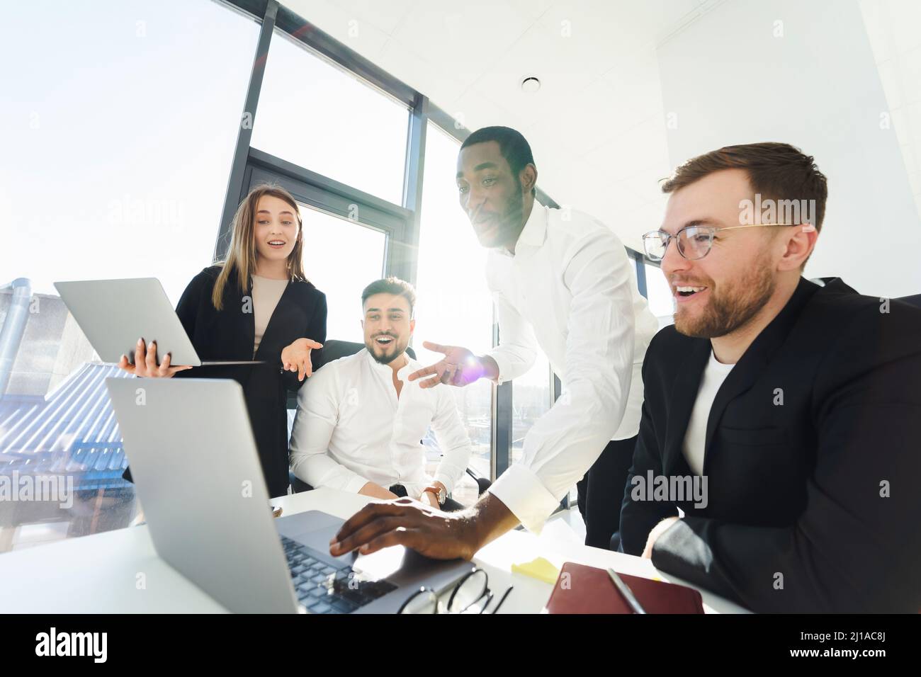 Joyful company hi-res stock photography and images - Alamy