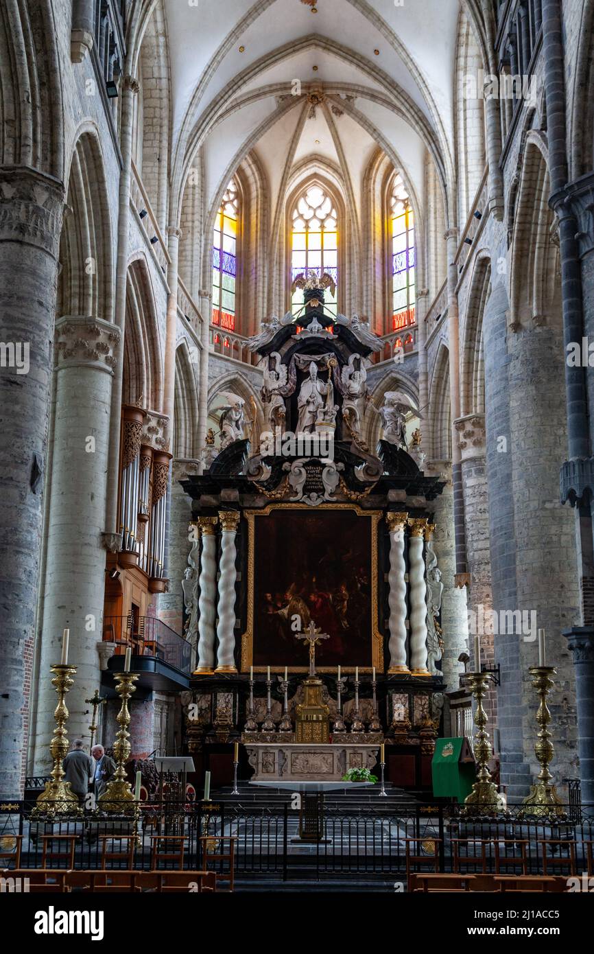 A inside the Church of St. Nicholas in Ghent, Belgium Stock Photo - Alamy