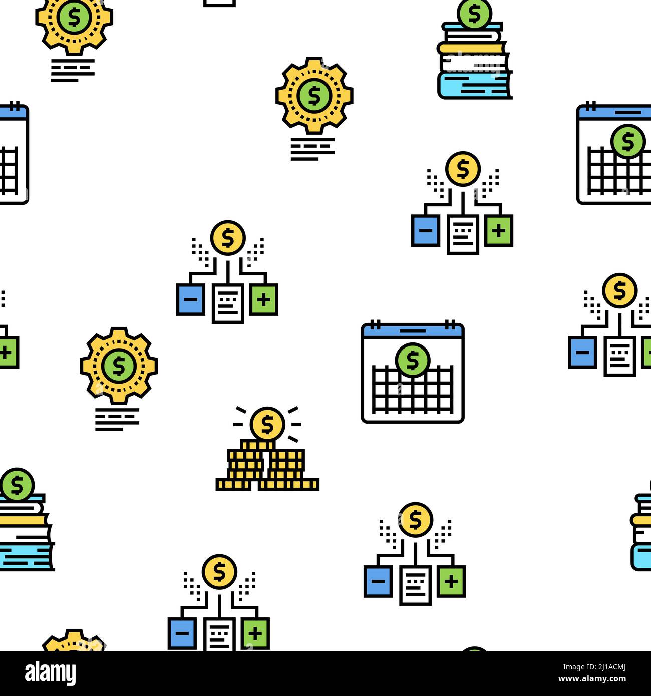 Financial Education Vector Seamless Pattern Stock Vector Image & Art ...