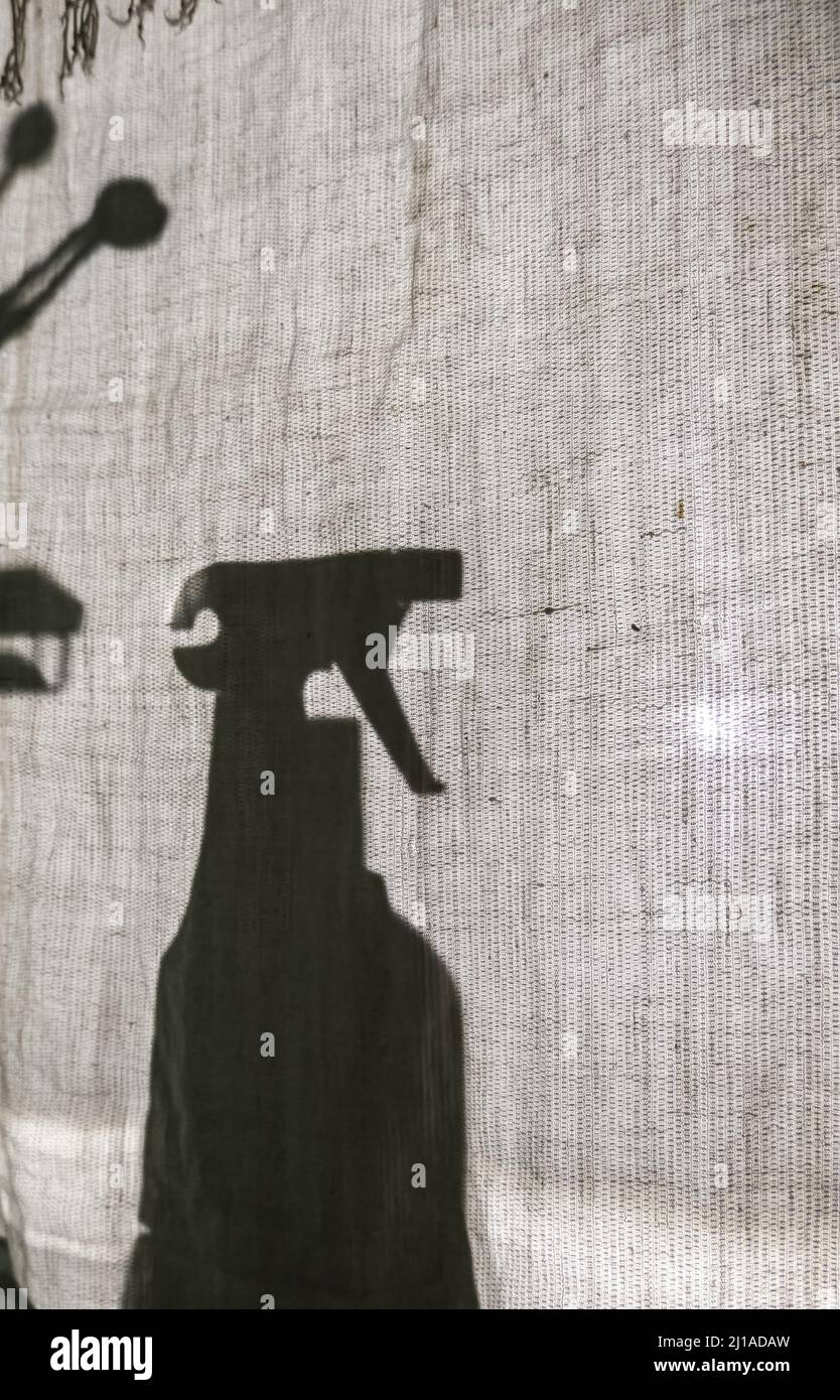 Shadow spray room cleaning, disinfection and bactericide Stock Photo ...