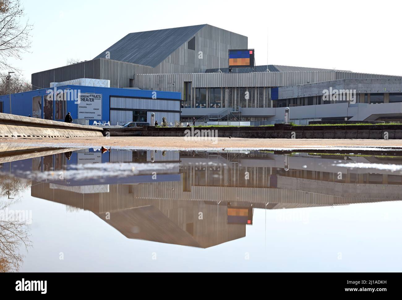 Karlsruhe, Germany. 24th Mar, 2022. Exterior shot of the Baden State ...