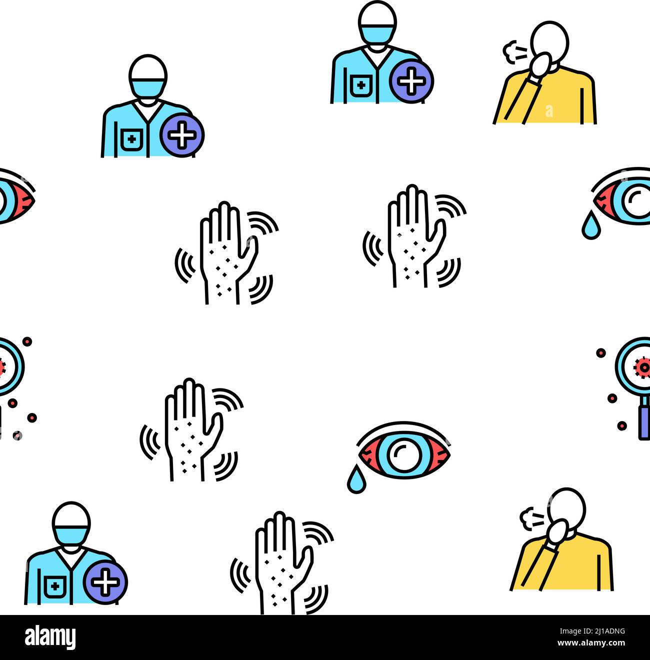 Chicken Pox Disease Vector Seamless Pattern Stock Vector Image & Art ...