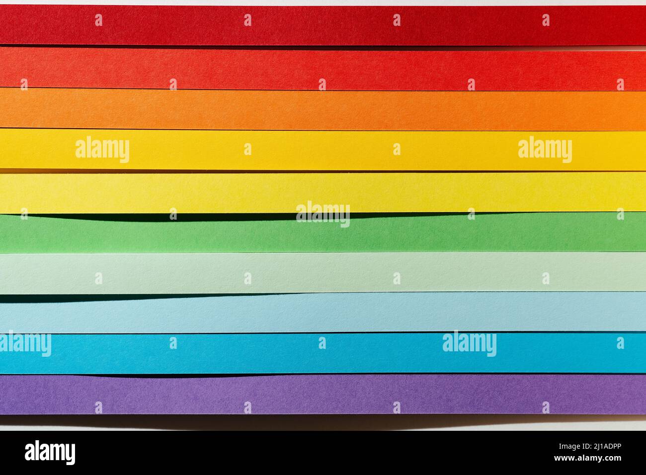 Rainbow colored paper stripe for quilling. Minimalistic pride flag of ...