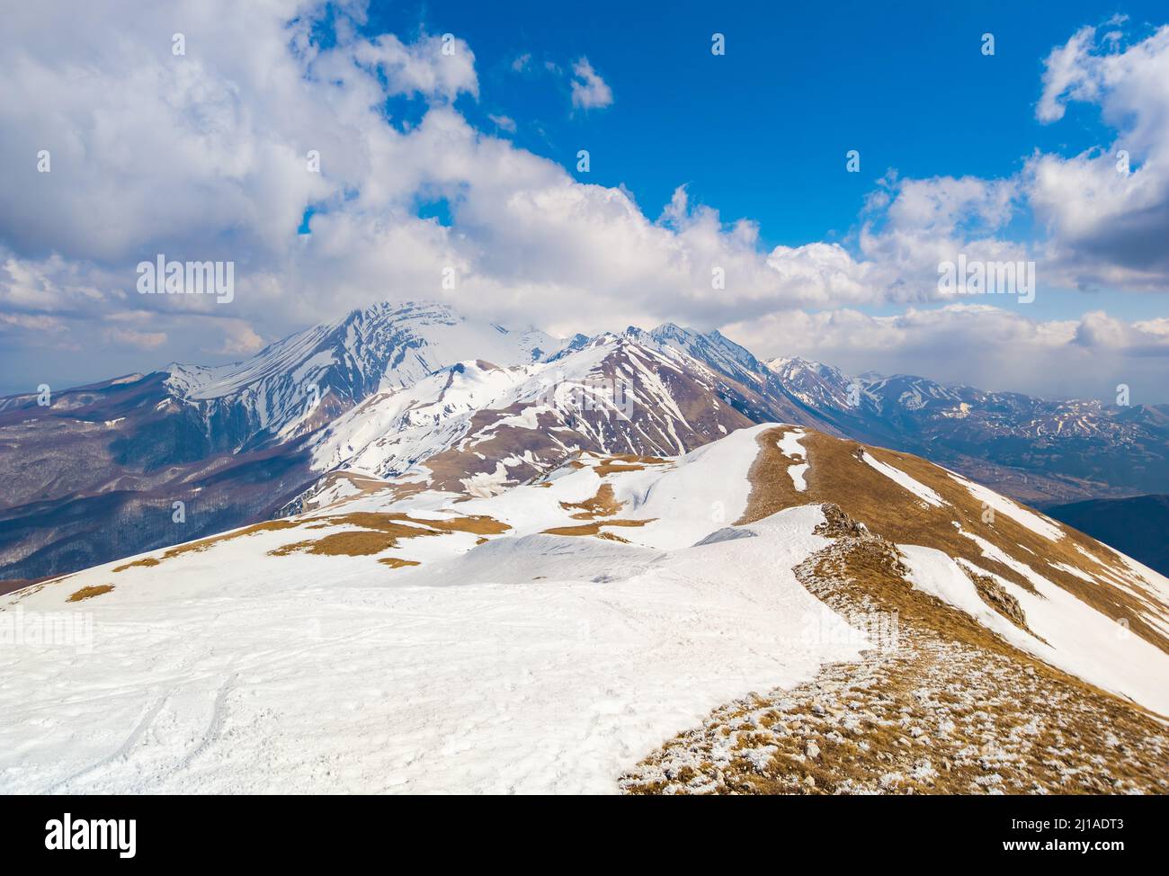 Monte San Franco (Italy) -A panoramic peak mountain in central Italy ...