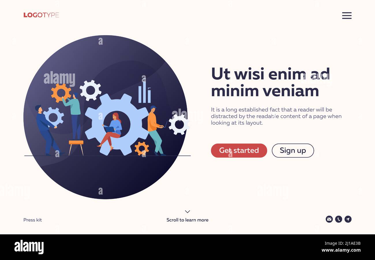 Business team working on cogwheel mechanism together. People carrying ... Business team working on cogwheel mechanism together. People carrying ...