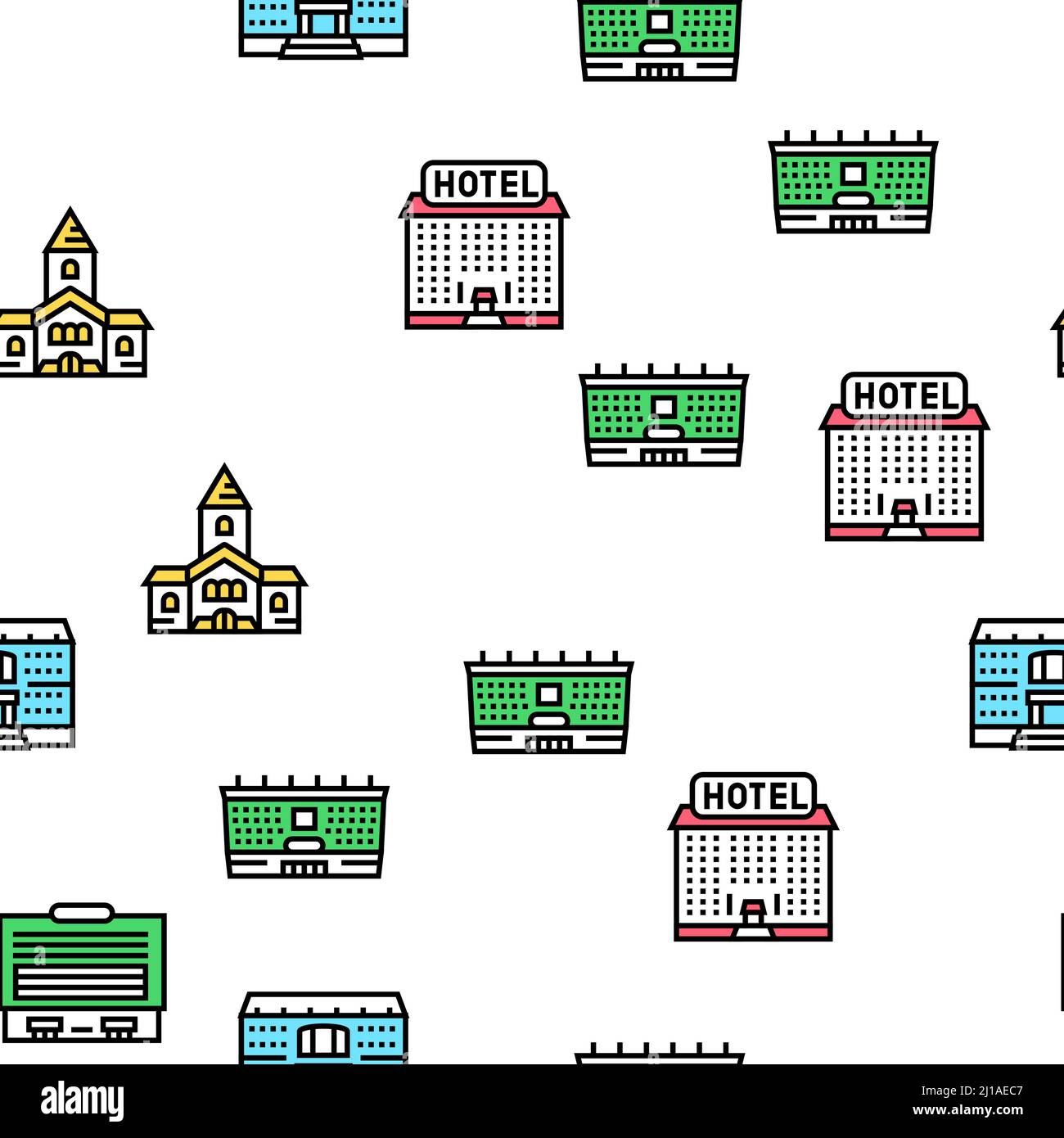 Building Architecture Vector Seamless Pattern Stock Vector Image & Art ...