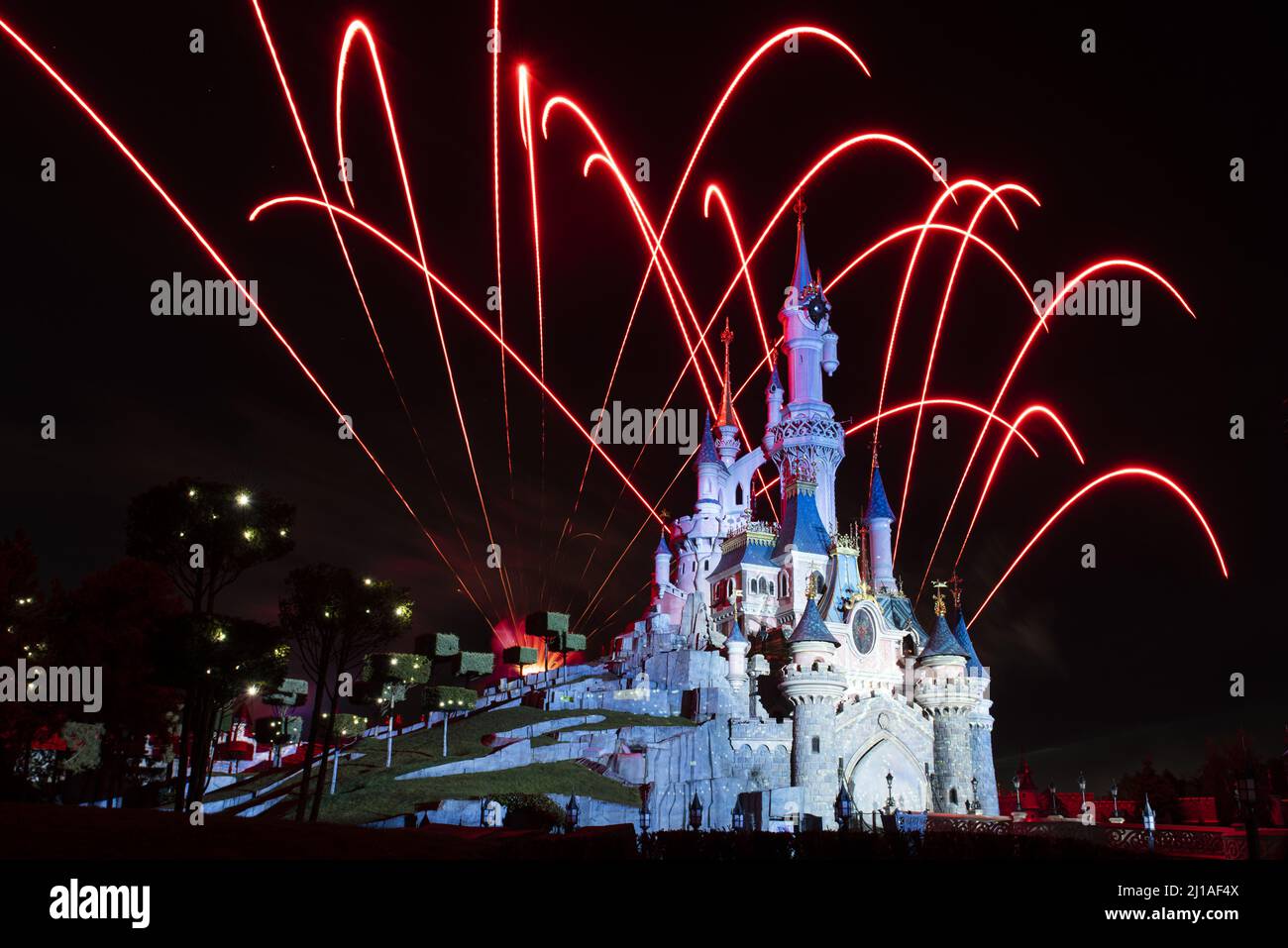 Disneyland Castle Fireworks Drawing