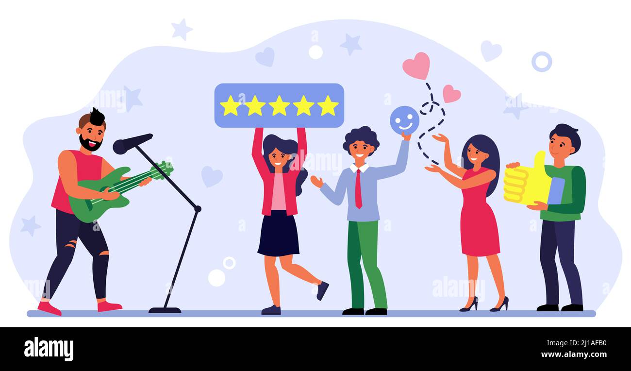 Rock concert singer audience Stock Vector Images - Alamy