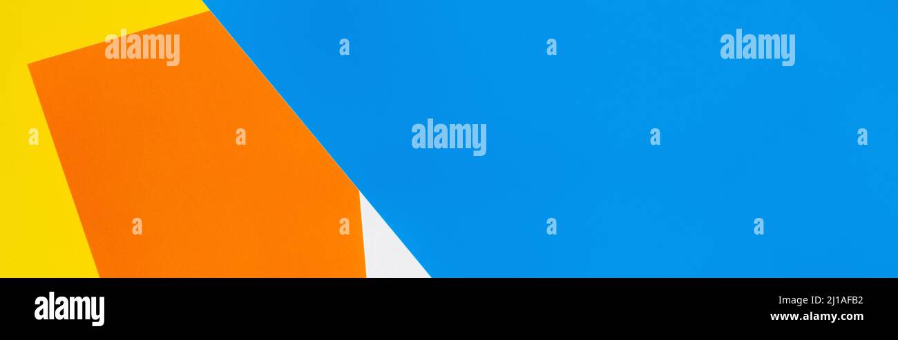 blue, orange and yellow polygonal background with copy space, banner ...