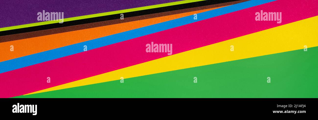 abstract geometric background with bright multicolored stripes, banner ...