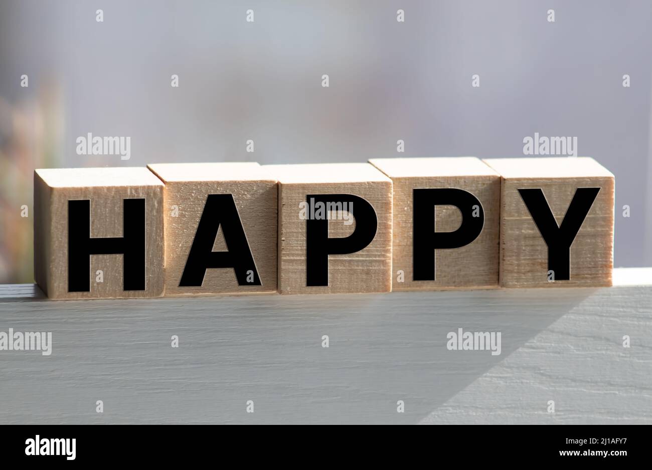 Inspirational quote - Be happy. With happy face emotion graphic ...