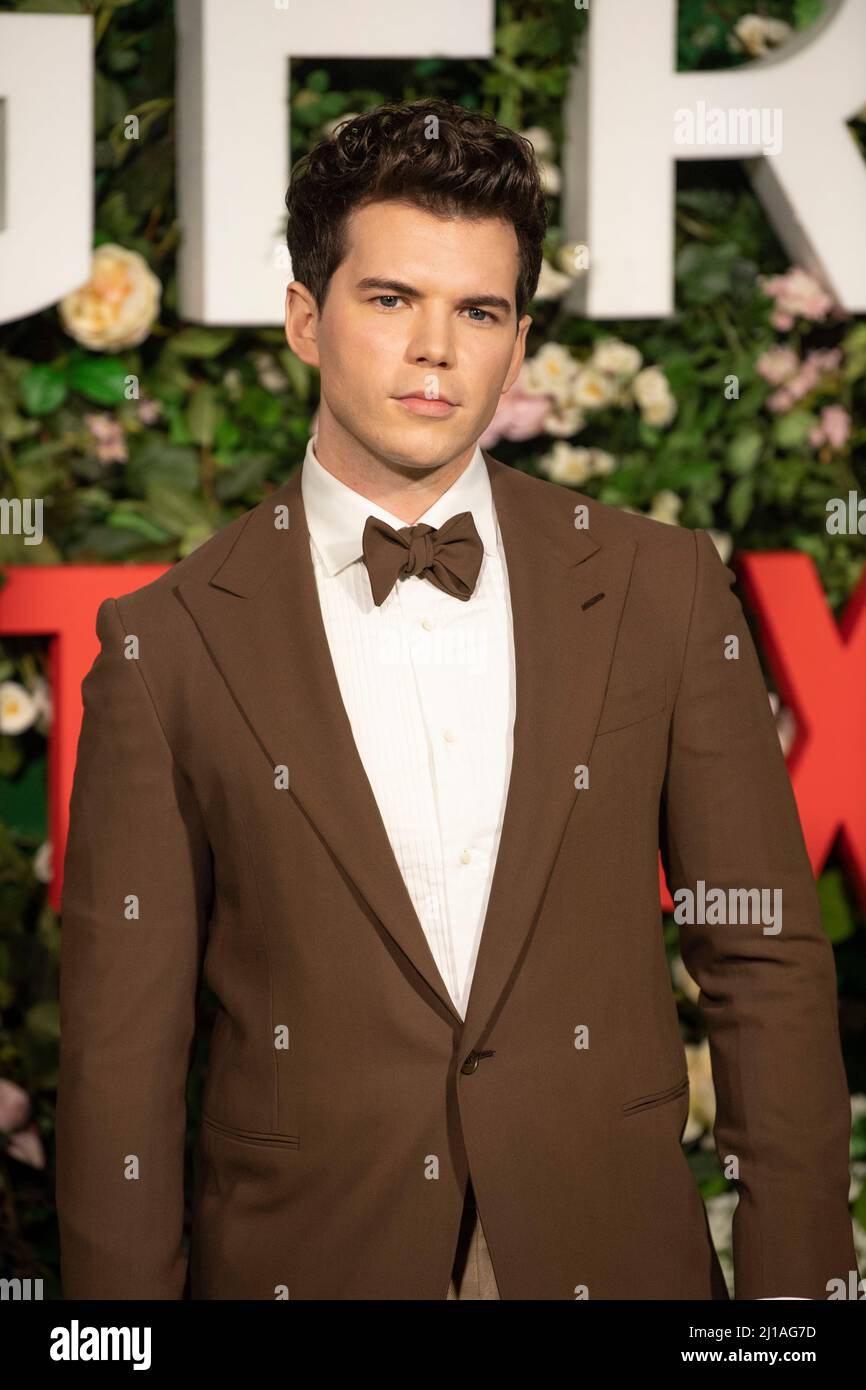 LONDON, ENGLAND - MARCH 22: Luke Newton attends the World Premiere of ...