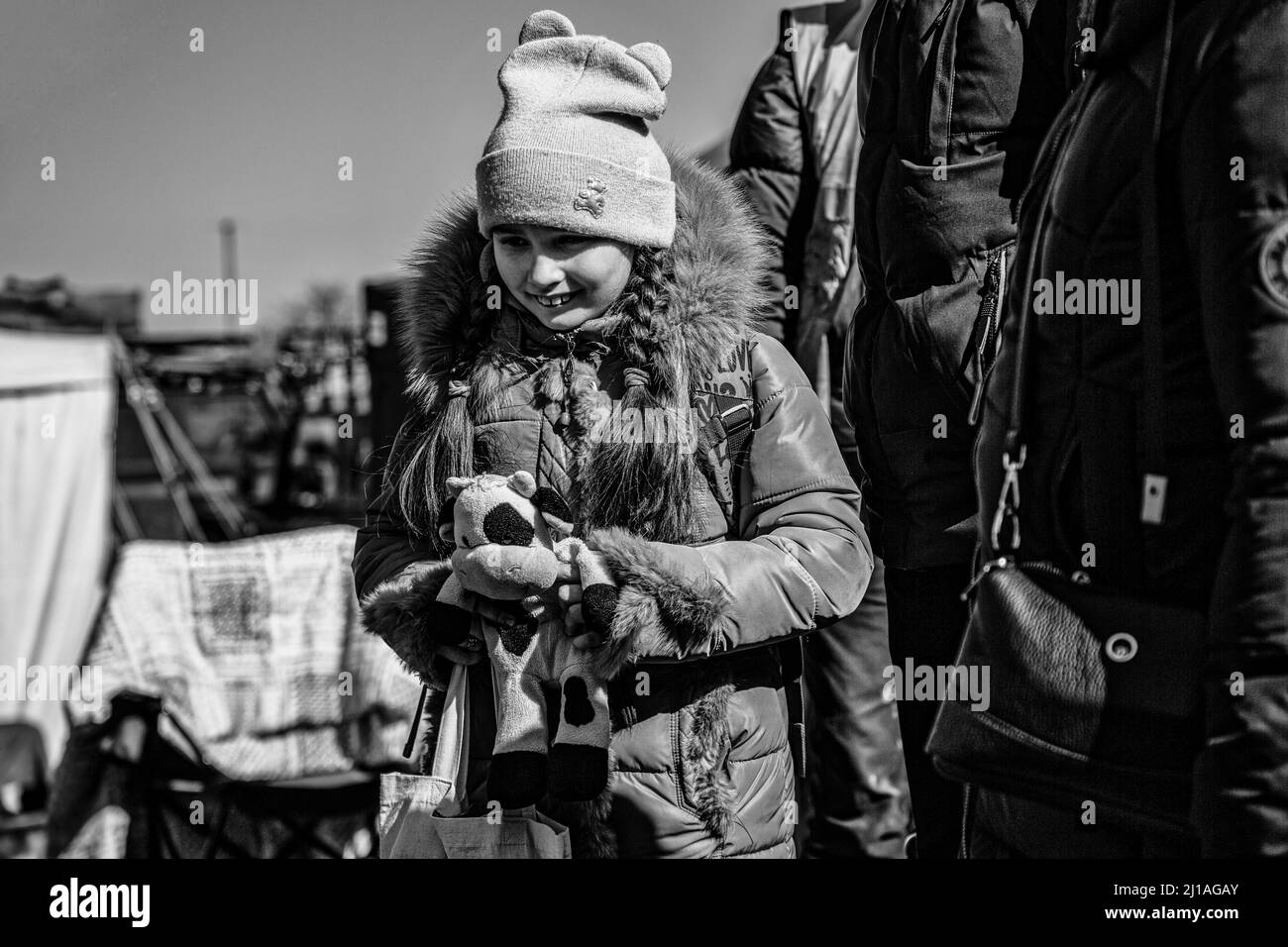 Ukrainians refugee in Medyka and Przemysl, Poland Stock Photo - Alamy