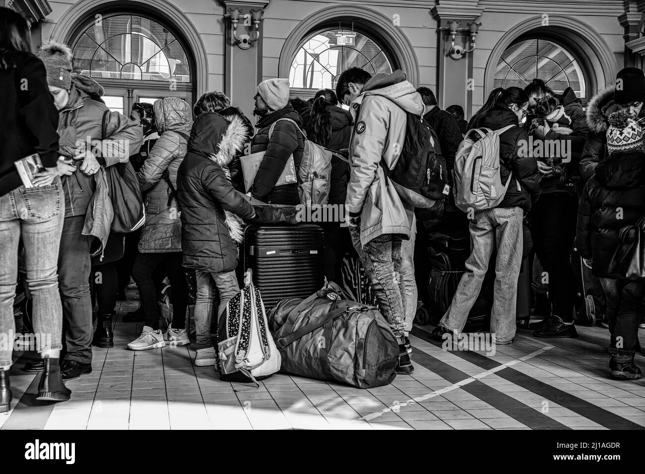 Ukrainians refugee in Medyka and Przemysl, Poland Stock Photo - Alamy