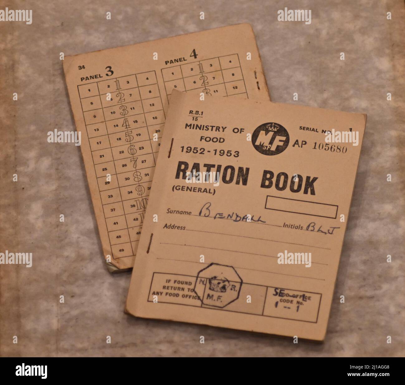 An original Ration Book issued by the Ministry of Food from 1952 to ...