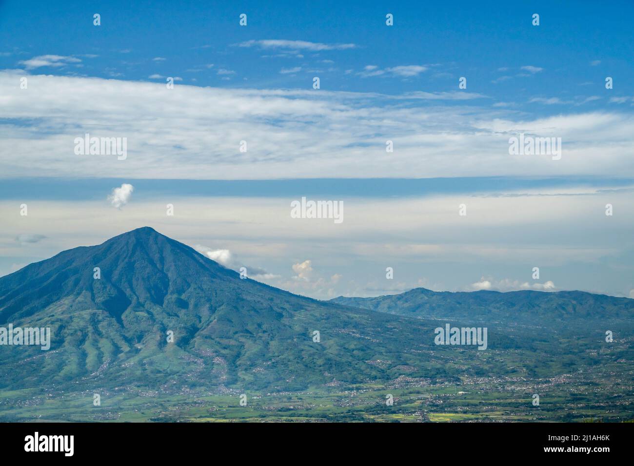 The natural scenery of mountains in Indonesia Stock Photo - Alamy