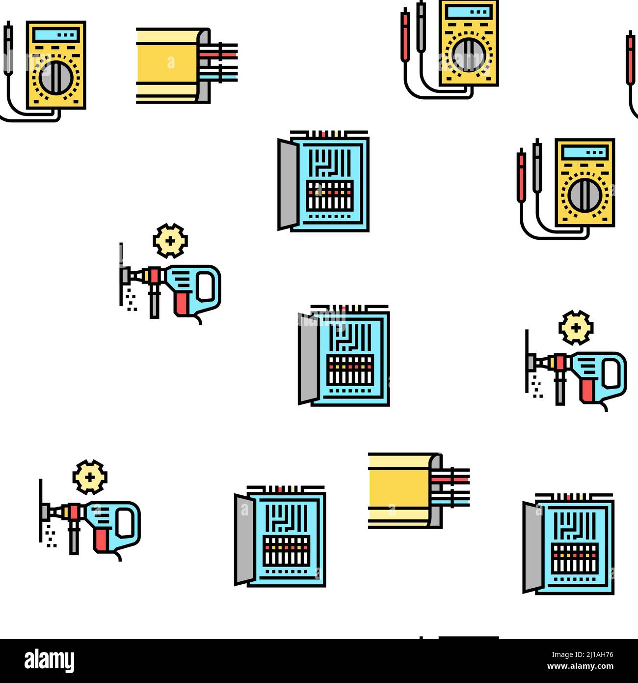 Electrical Installation Tool Icons Set Vector Stock Vector Image & Art ...