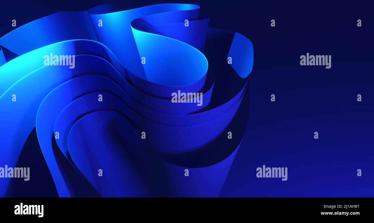 Soft wavy shapes. Trendy modern abstract background. Windows 11 style ...