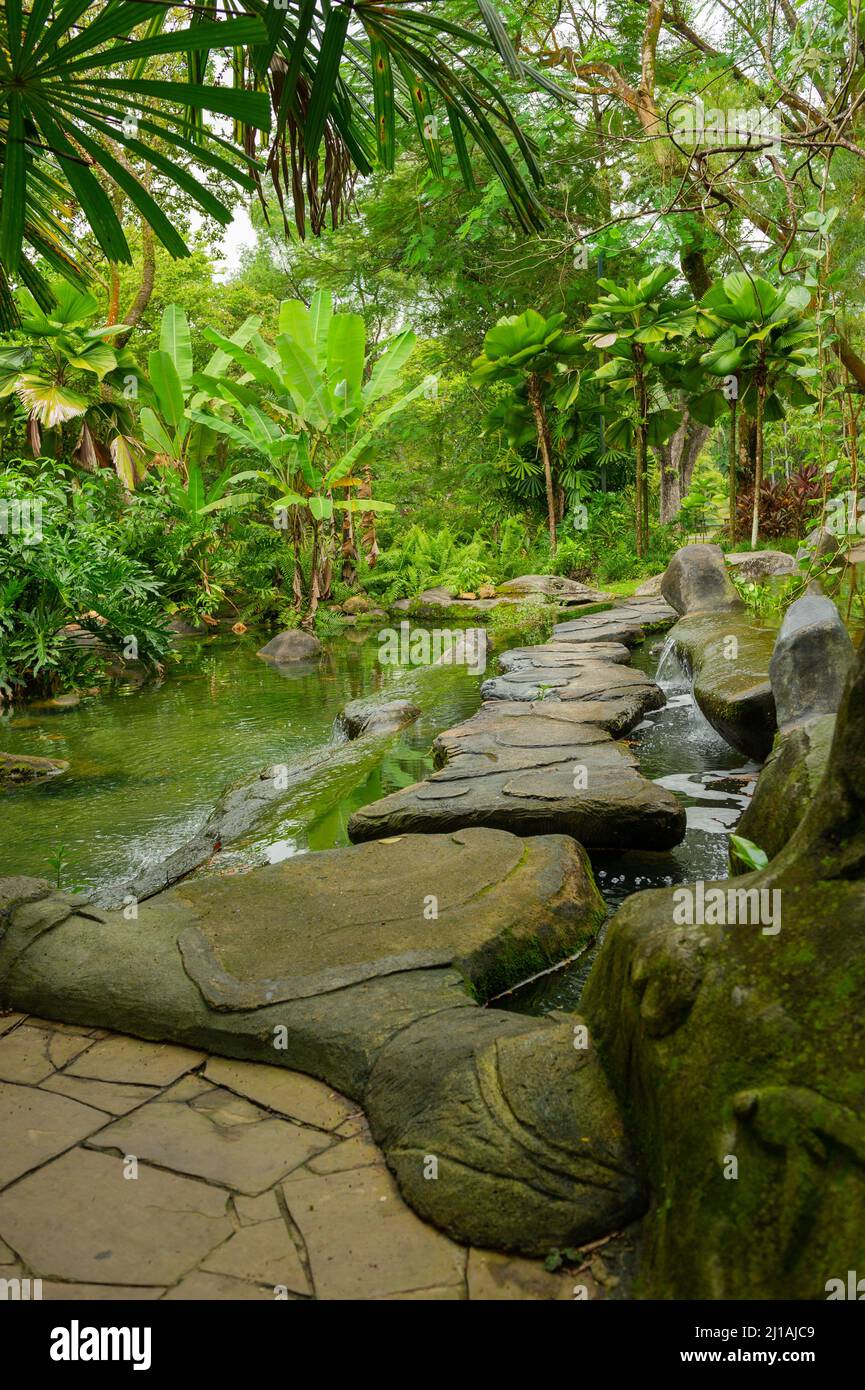 The Waterfall at Taman Botani Perdana (Botanical Gardens) Kuala Lumpur ...