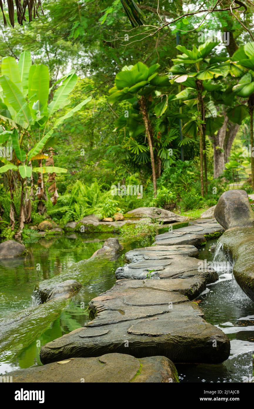 The Waterfall at Taman Botani Perdana (Botanical Gardens) Kuala Lumpur ...