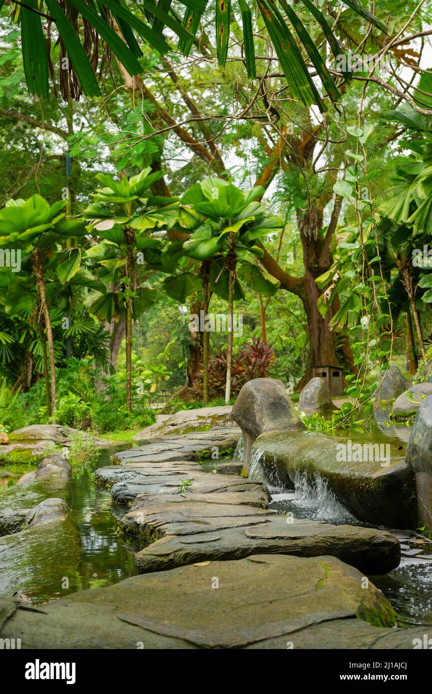 The Waterfall at Taman Botani Perdana (Botanical Gardens) Kuala Lumpur ...