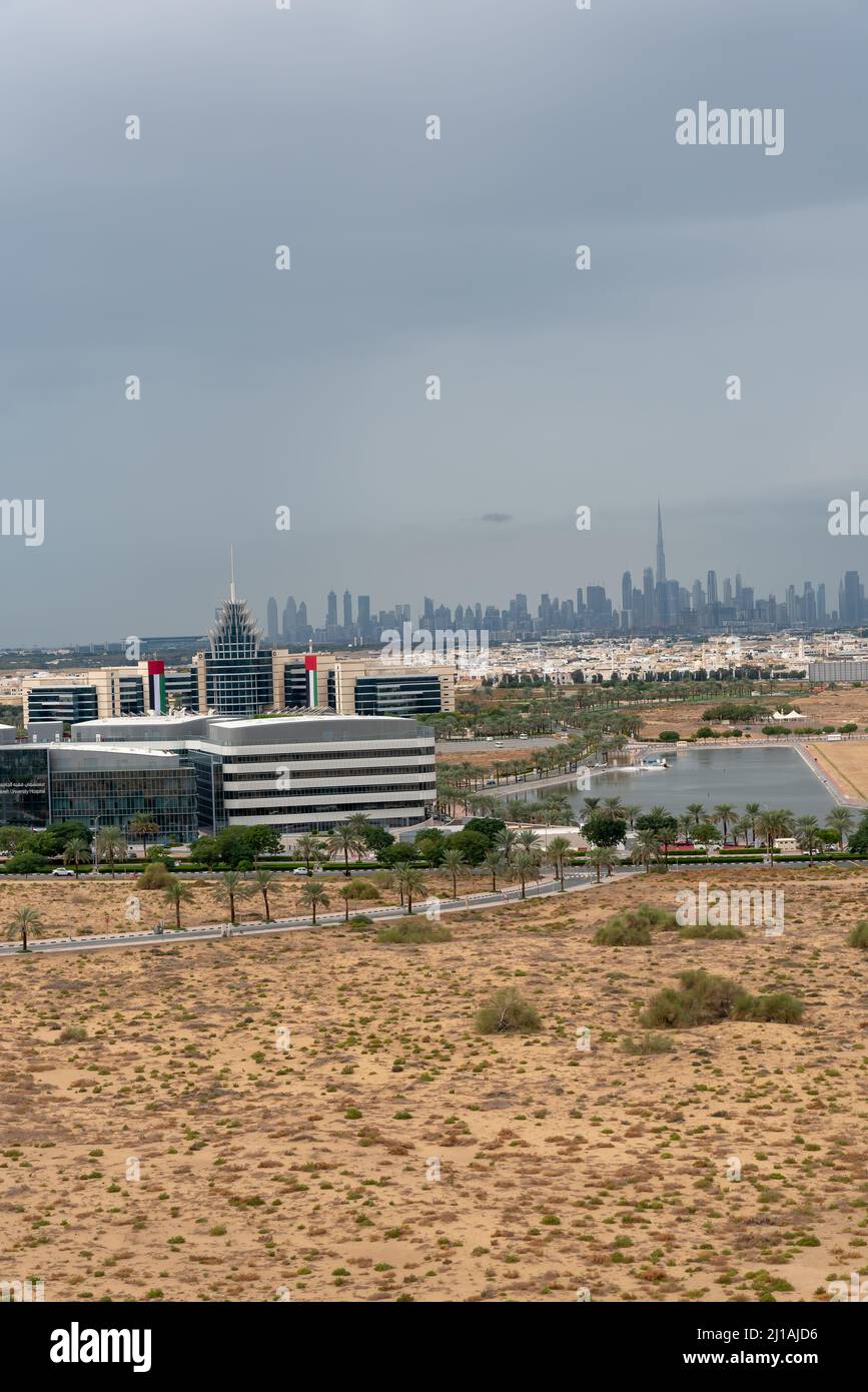 Dubai, United Arab Emirates January 01 2022 The Dubai skyline view for ...