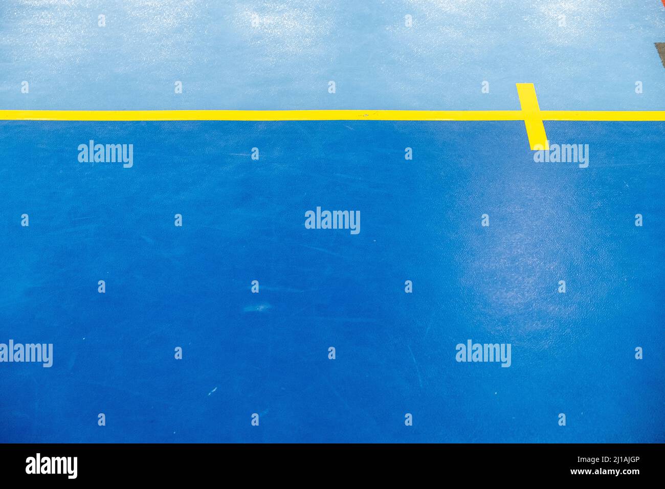 Multi-sports court, lines painted on the ground Stock Photo - Alamy