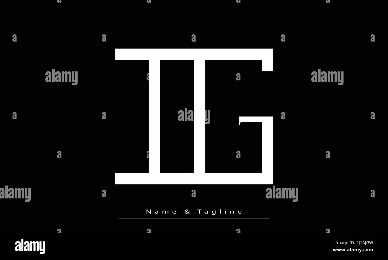 Alphabet letters Initials Monogram logo IG , GI Stock Vector Image ...