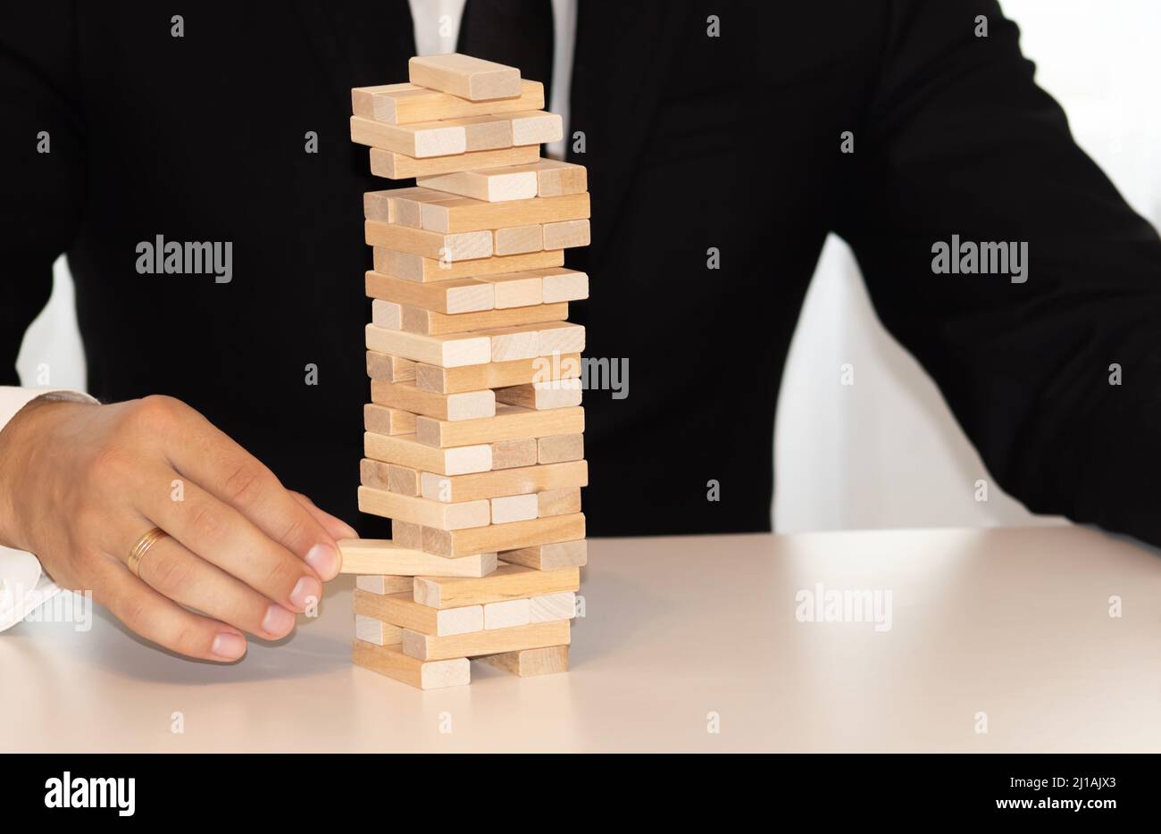 Builds block tower hi-res stock photography and images - Alamy