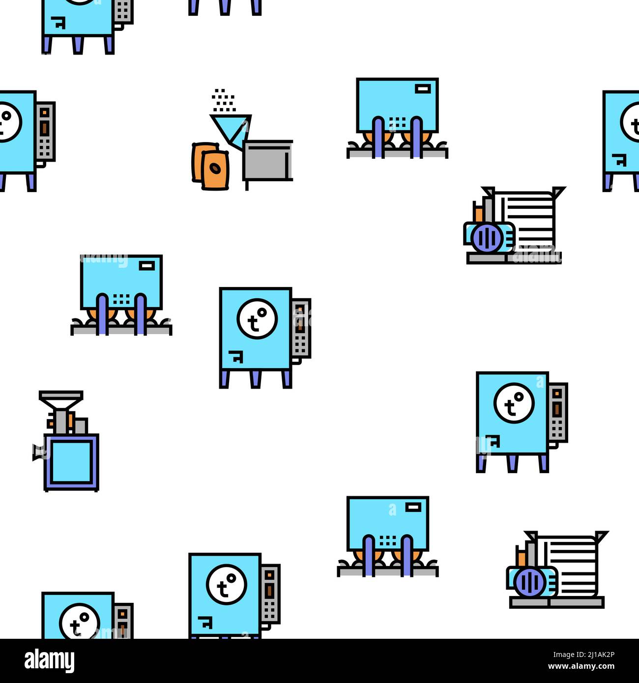 Chocolate Production Vector Seamless Pattern Stock Vector Image & Art ...