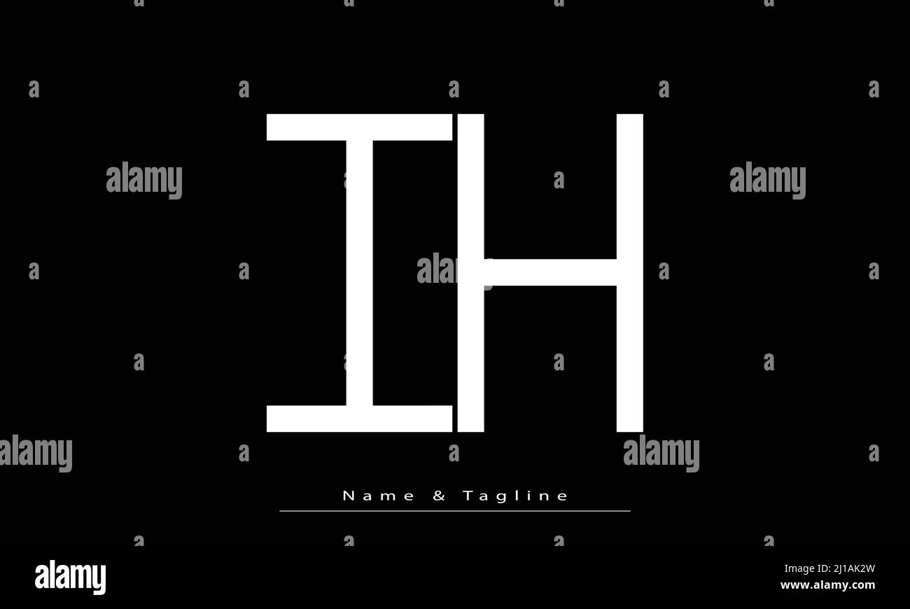 Alphabet letters Initials Monogram logo IH , HI Stock Vector Image ...