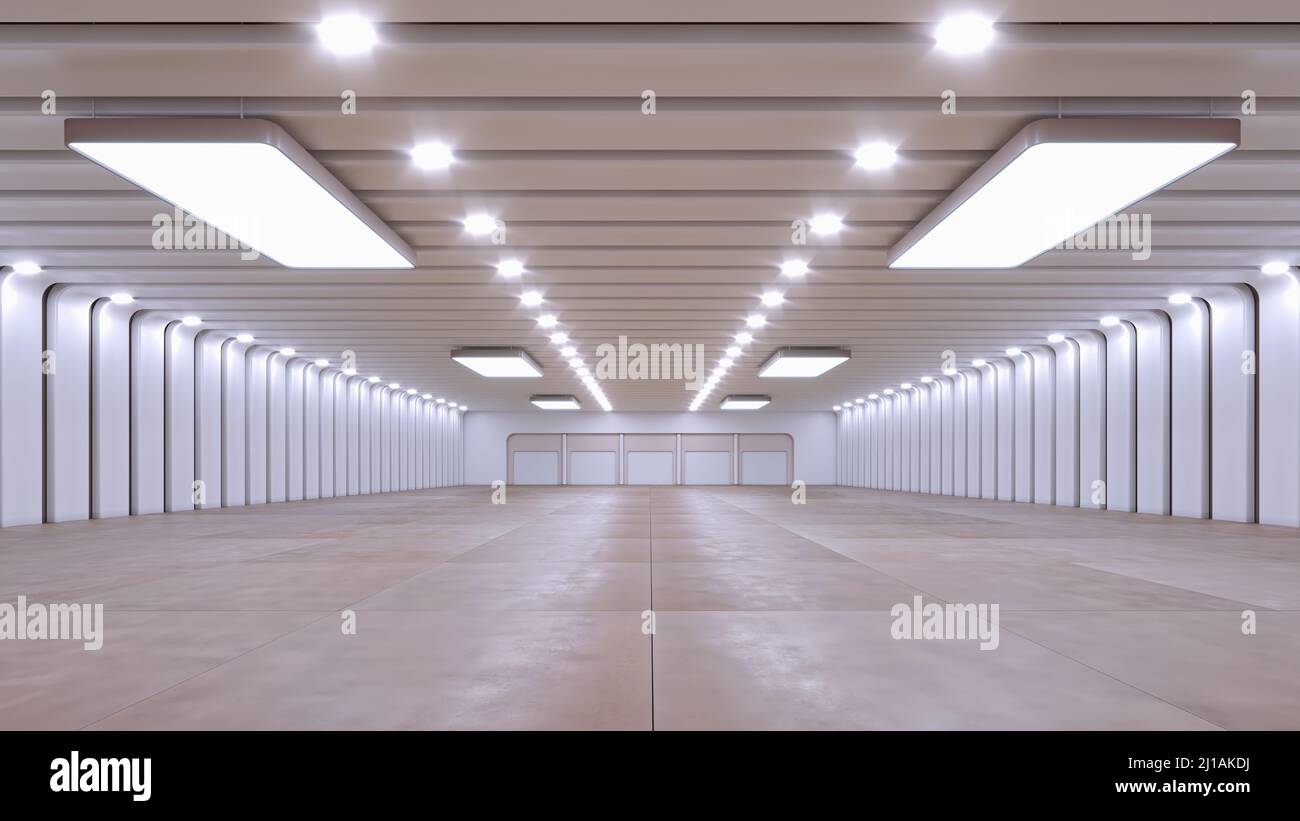 3D render of empty exhibition space. backdrop for exhibitions and ...